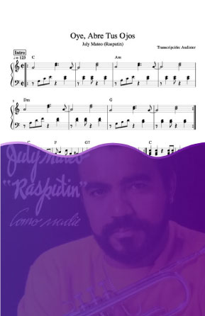 Partitura de Oye, abre tus ojos - July Mateo (rasputin) | Comprar